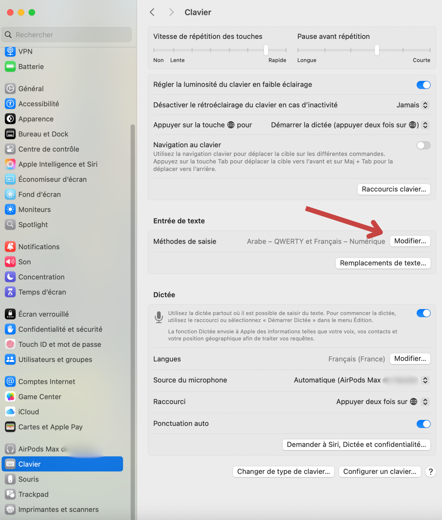 Quel raccourci pour faire une accolade sur Mac
